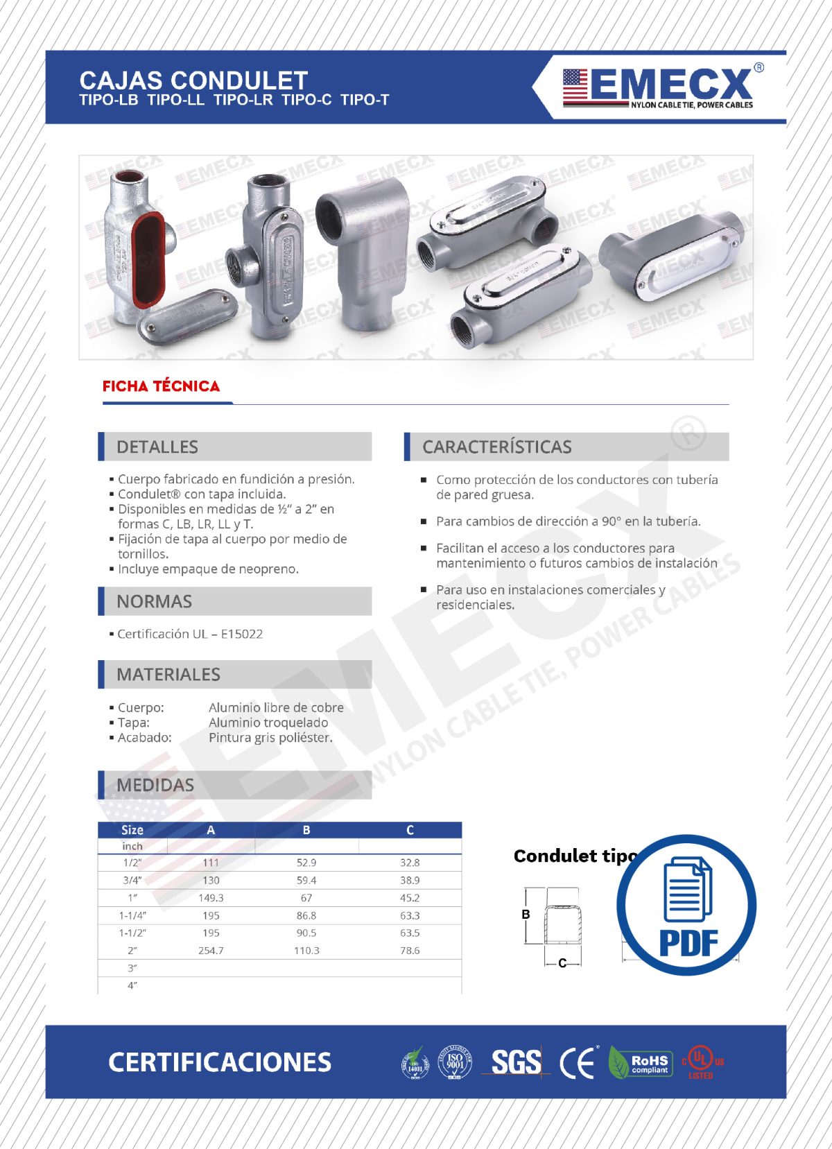 LINEA CONDUIT – TUBOS EMT Y ACCESORIOS - YLLACONZA