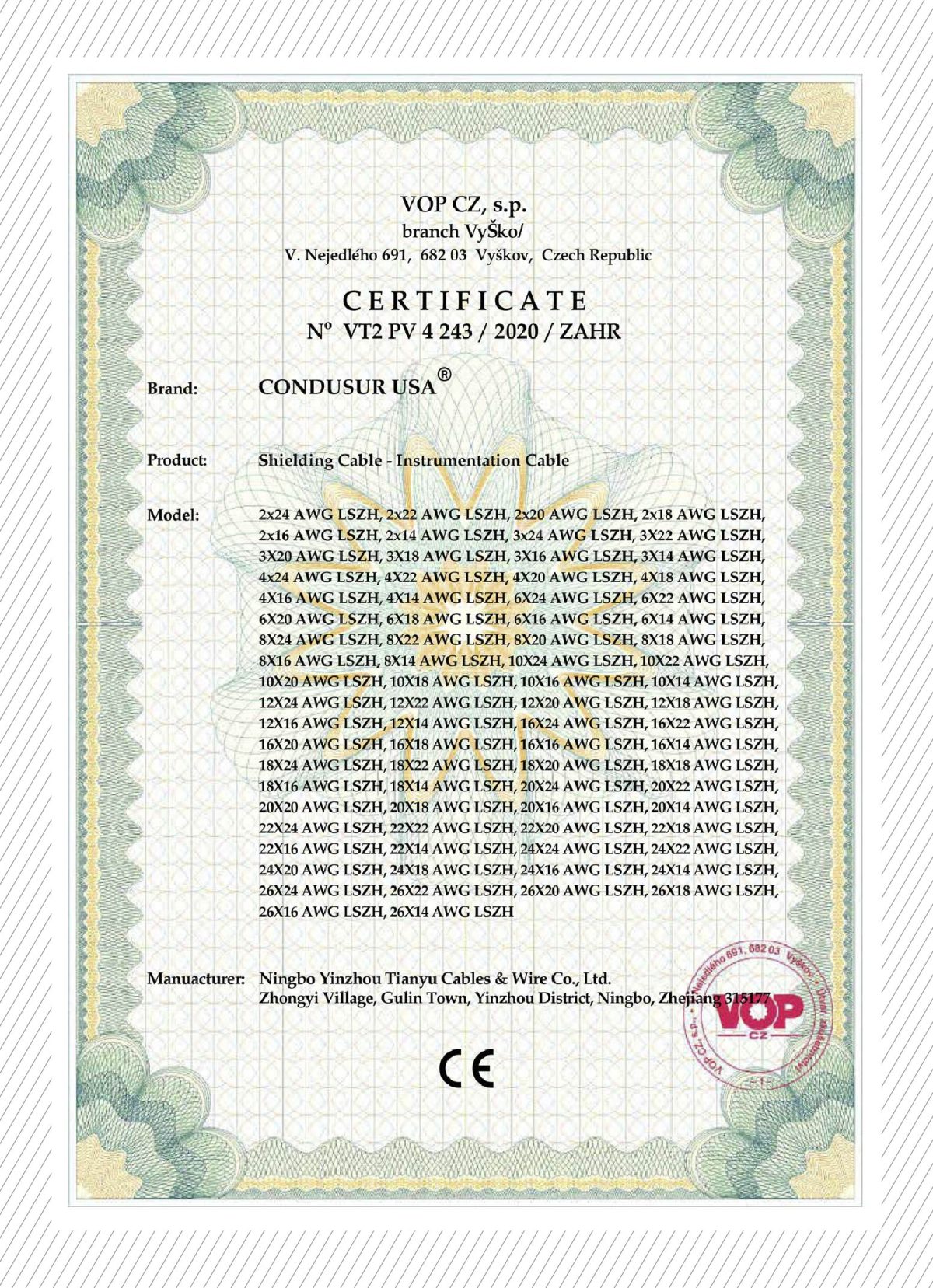 CERTIFICACIONES DE CABLES - YLLACONZA
