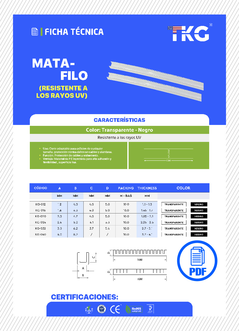 FICHA TÉCNICA MATAFILO - TKG - YLLACONZA